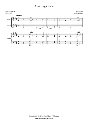 Amazing Grace - Violin Duet – Sheetmusic2print