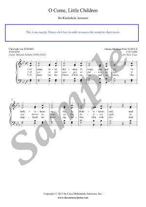O Come, Little Children – Sheetmusic2print