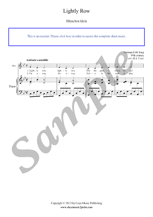 Lightly Row - Alto – Sheetmusic2print